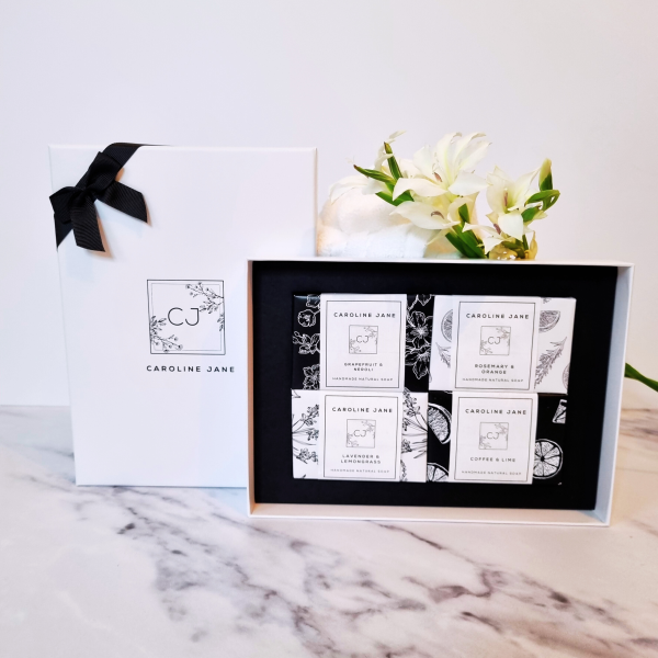 Caroline Jane Luxury Gift Box With 4 x 100g Soap Bars